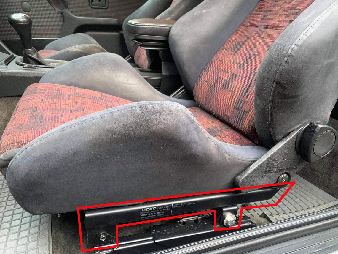 2x Recaro Consoles - BMW E30 325i M3 Alpina RECARO Adapters Consoles (2 ...