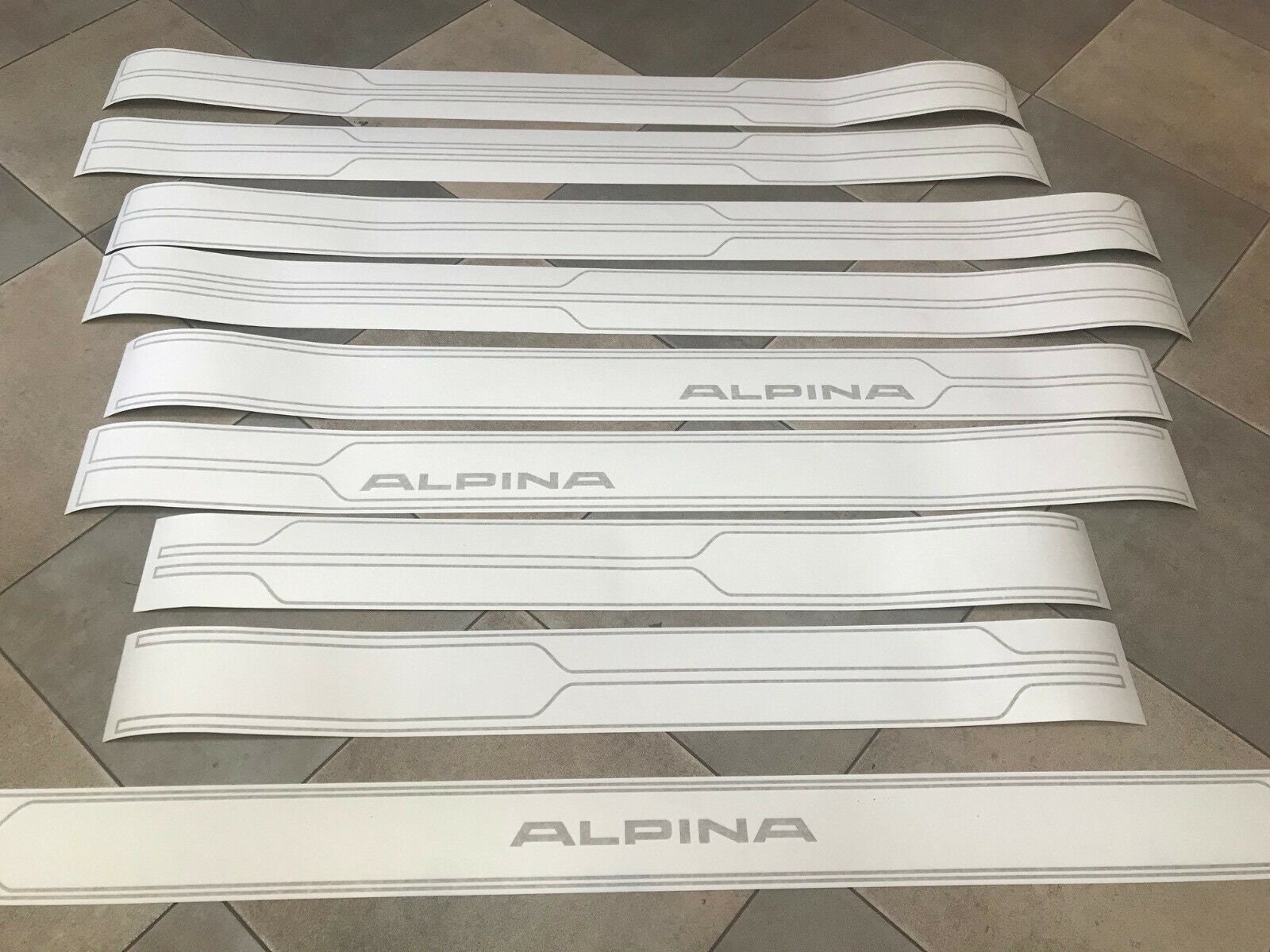 4d Alpina GOLD SLIM Decor Set Stickers BMW E12 E28 E23 E30 4-door (9pcs ...