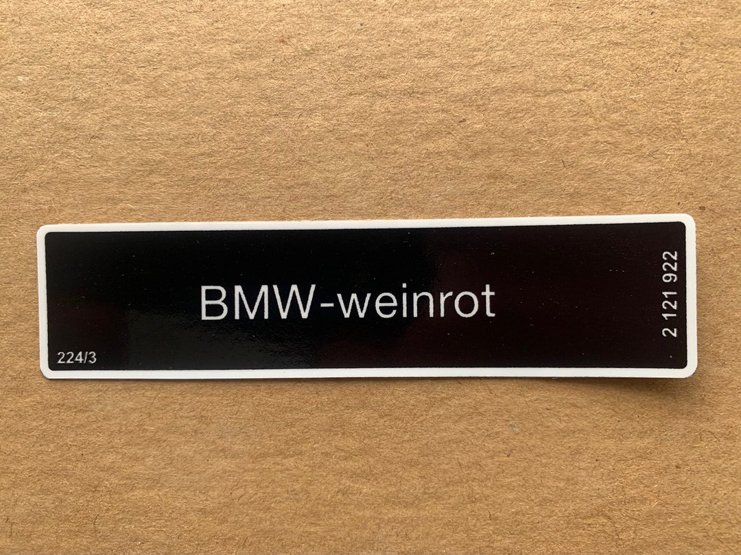 1x Bmw-weinrot Paint Sticker Label E30 E24 E28 E34 E32 #2121922 - Etsy