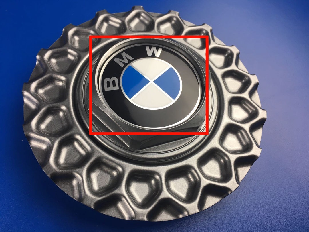 1x BBS RZ Rs Rm Styling 5 Black Cover Plate Hubcap 70mm BMW Emblem 70mm ...