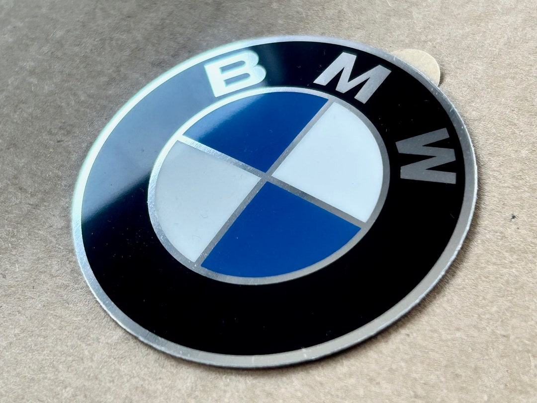 1x BMW Emblem/logo/badge 58mm Flat Aluminum Sticker Fits to BMW E30 E32 ...
