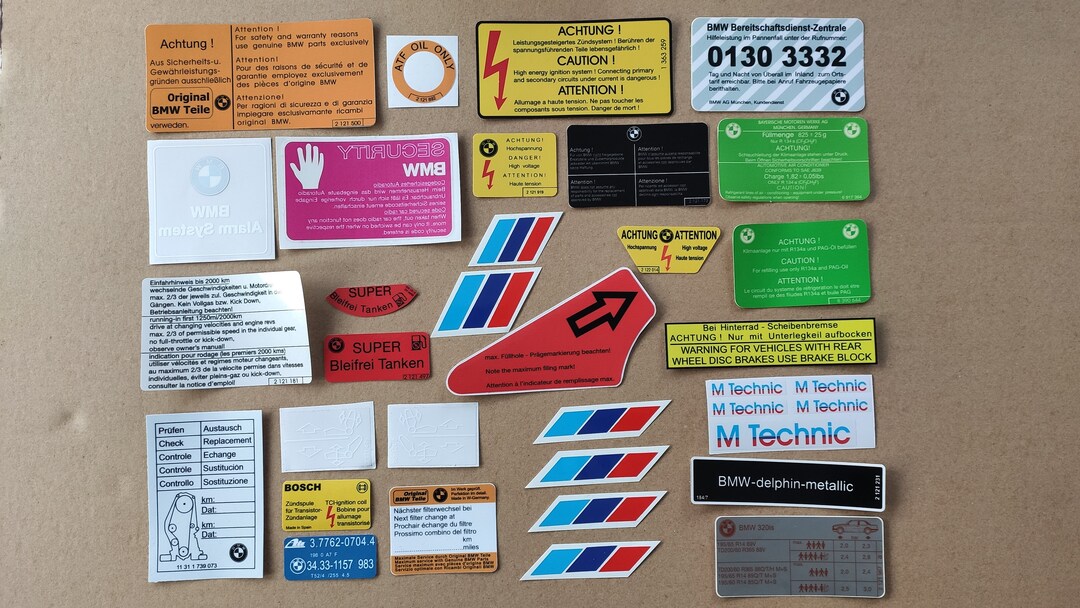 47pcs BMW E30 320is Italo M3 S14B20 Stickers Set Decals Restoration ...