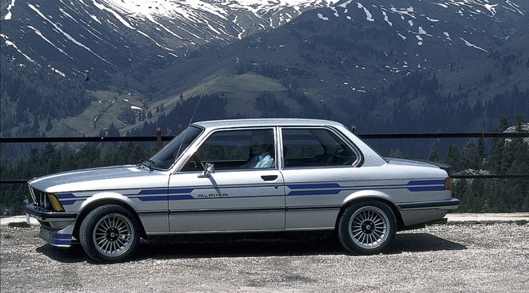 2d Alpina DARK-BLUE Decoset Stickers BMW E21 E10 E24 E30 2-door 7pcs ...