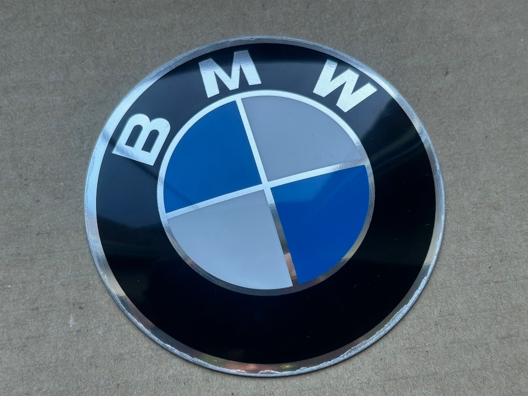1x Diy Emblem/logo/badge BMW 82mm Convex Aluminum Sticker Fits to BMW ...