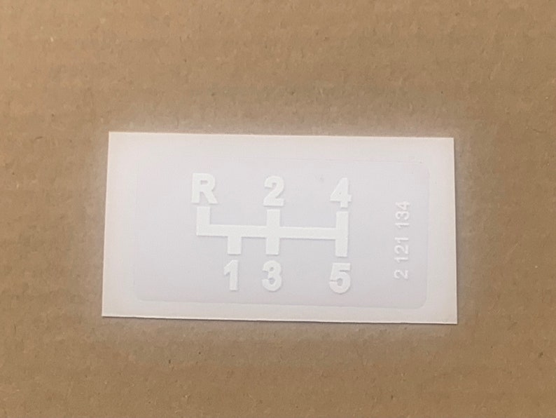 1x 5 Speed Sport "dogleg" Gearbox Letter Sticker Label Diagram E12 E21 ...