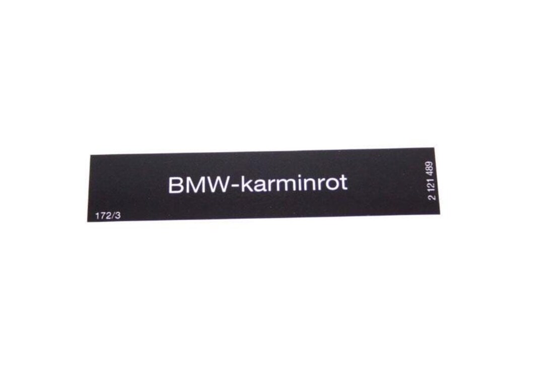 1x Bmw-karminrot Paint Sticker Label E30 E24 E28 E23 E32 2121489 - Etsy