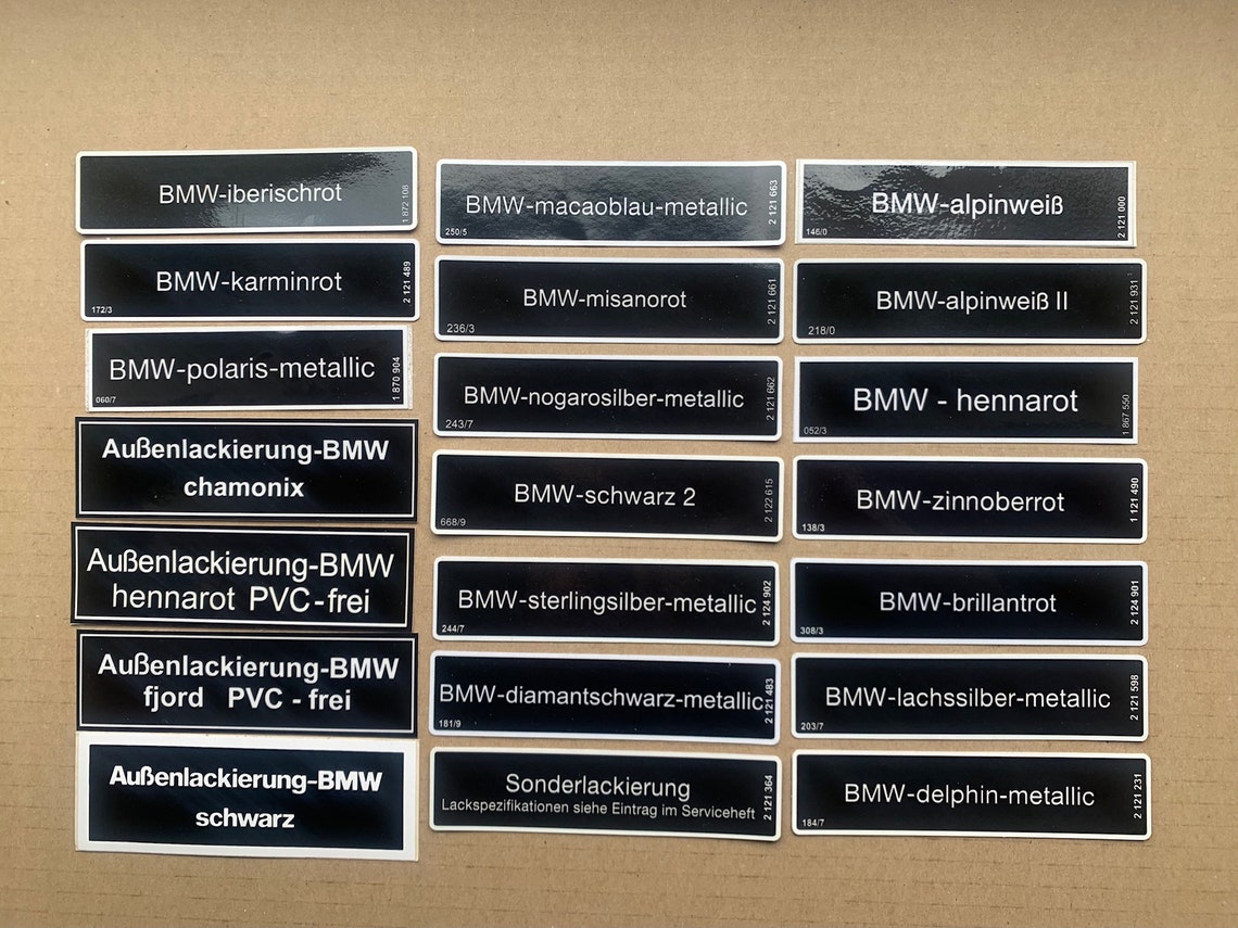 1x Paint Sticker BMW E30/E24/E31/E23/E28/E32/E36/M3/M5/M6 - Etsy