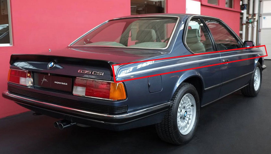 BMW E12 E28 E23 E30 4-door SILVER M-technic Decor Set Stickers 8pcs ...