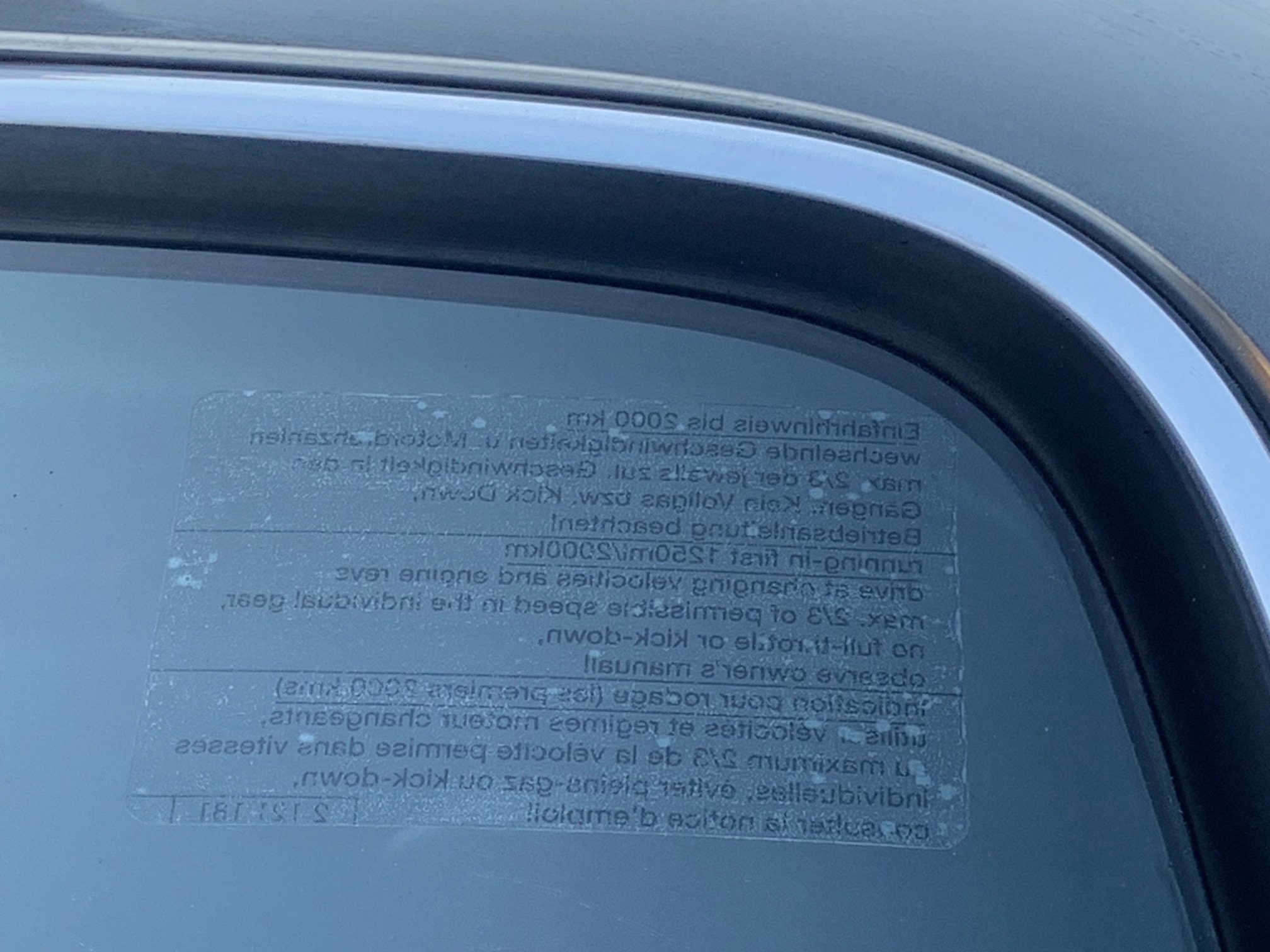 1x Label Windshield Warning Sticker BMW - Etsy