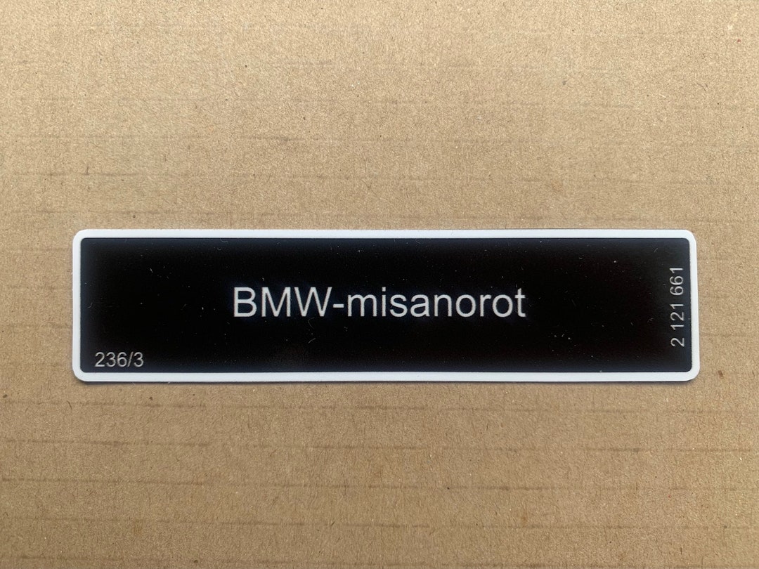 1x Bmw-misanorot Paint Sticker Label E30, E24, E28, E23, E32, E34, M3 ...