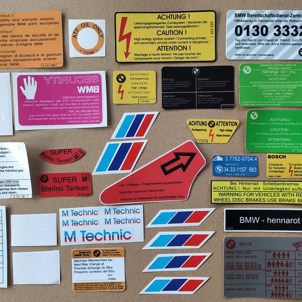 Bmw E30 Engine Bay Stickers - Etsy