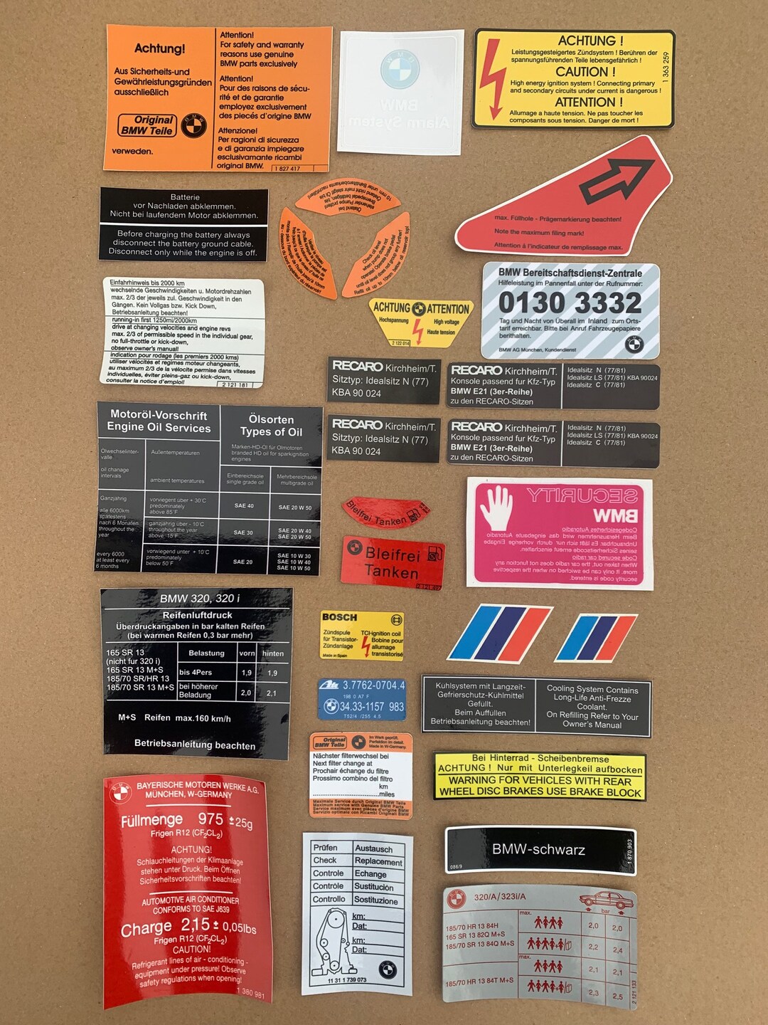 35pcs Full BMW E21 323i 320 320i 318i 316 315 Stickers Set Decals ...
