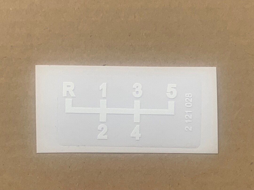 1x 5 Speed Gearbox Letter Sticker Label Diagram BMW E21 E9 E12 E23 E24 ...
