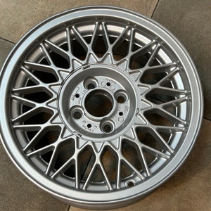 1x Light Alloy Rim Silver BBS RZ Styling 5 BMW E30 4x100 7jx15h2 Et:24 ...