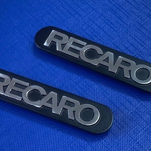 2pcs Recaro Badge Emblem Plakette Sport Seats Sitze Vintage Sport 80s ...