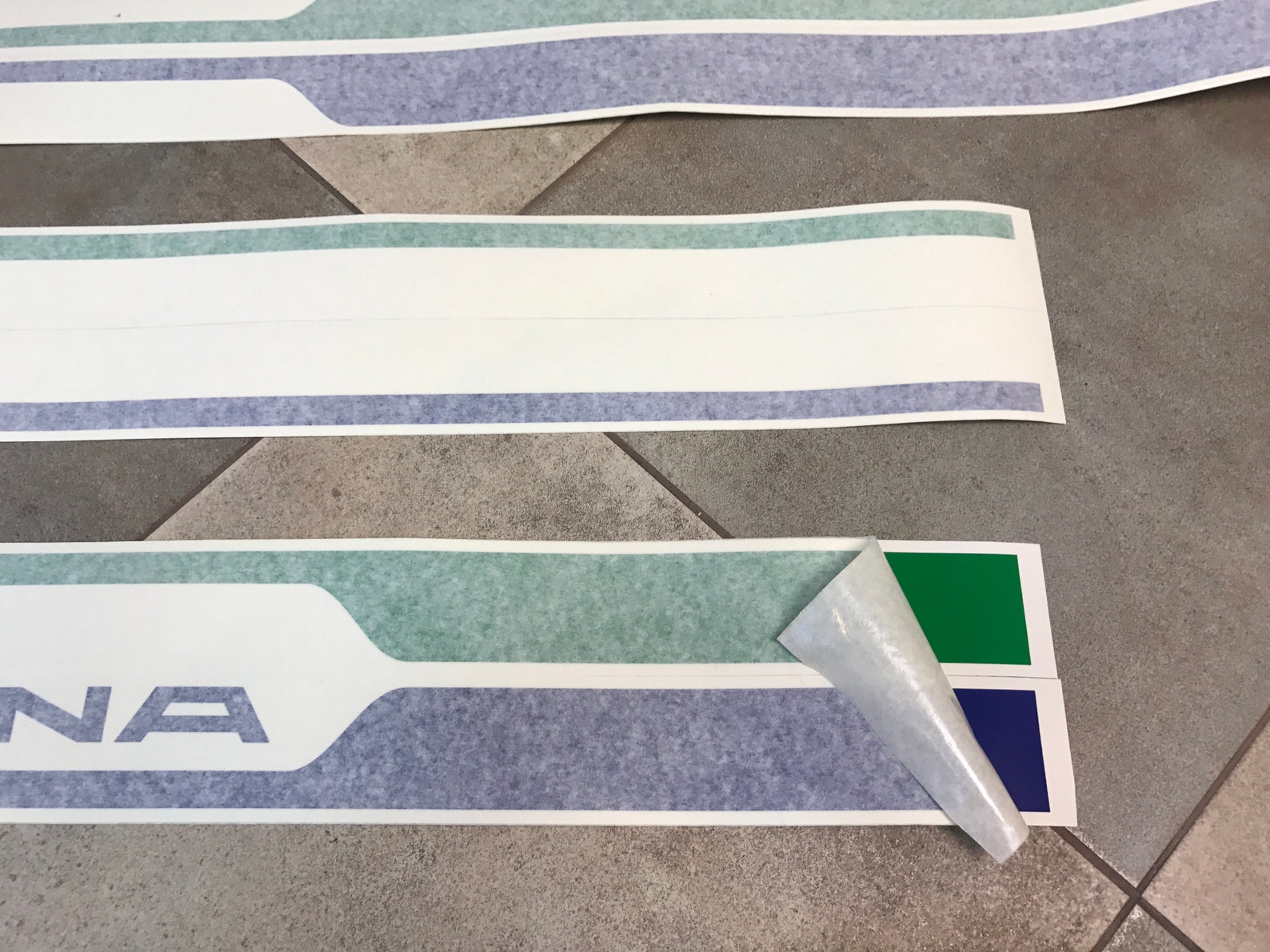 4d Alpina GREEN-BLUE Decors Stickers BMW E12 E28 E23 E30 4-doors (9tlg ...