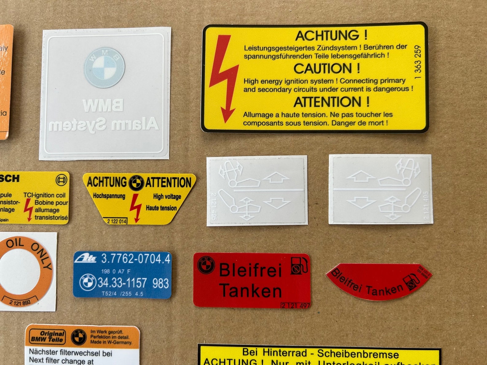 19pcs BMW E30 STANDARD Set 323i 320i 325i 324td 318i 316i Stickers Set ...