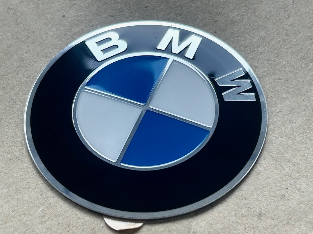 1x BMW Emblem/logo/badge 64.5mm Flat Aluminum Sticker Fits to BMW E12 ...
