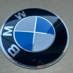 1x Diy Emblem/logo/badge BMW 82mm Convex Aluminum Sticker Fits to BMW ...