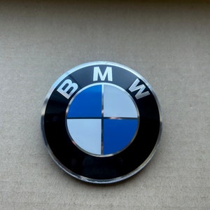 1x Diy Emblem/logo/badge BMW 82mm Convex Aluminum Sticker Fits to BMW ...