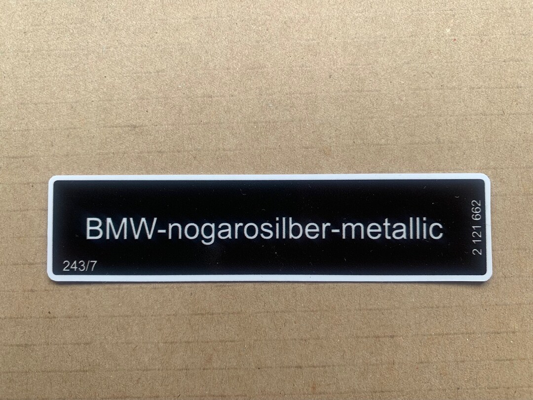 1x Bmw-nogarosilber-metallic Paint Sticker Label M3 E30 M5 E34 #2121662 ...