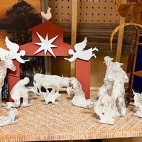 Wire Christmas Nativity Sign Entire Nativity Christian Art Decoration ...