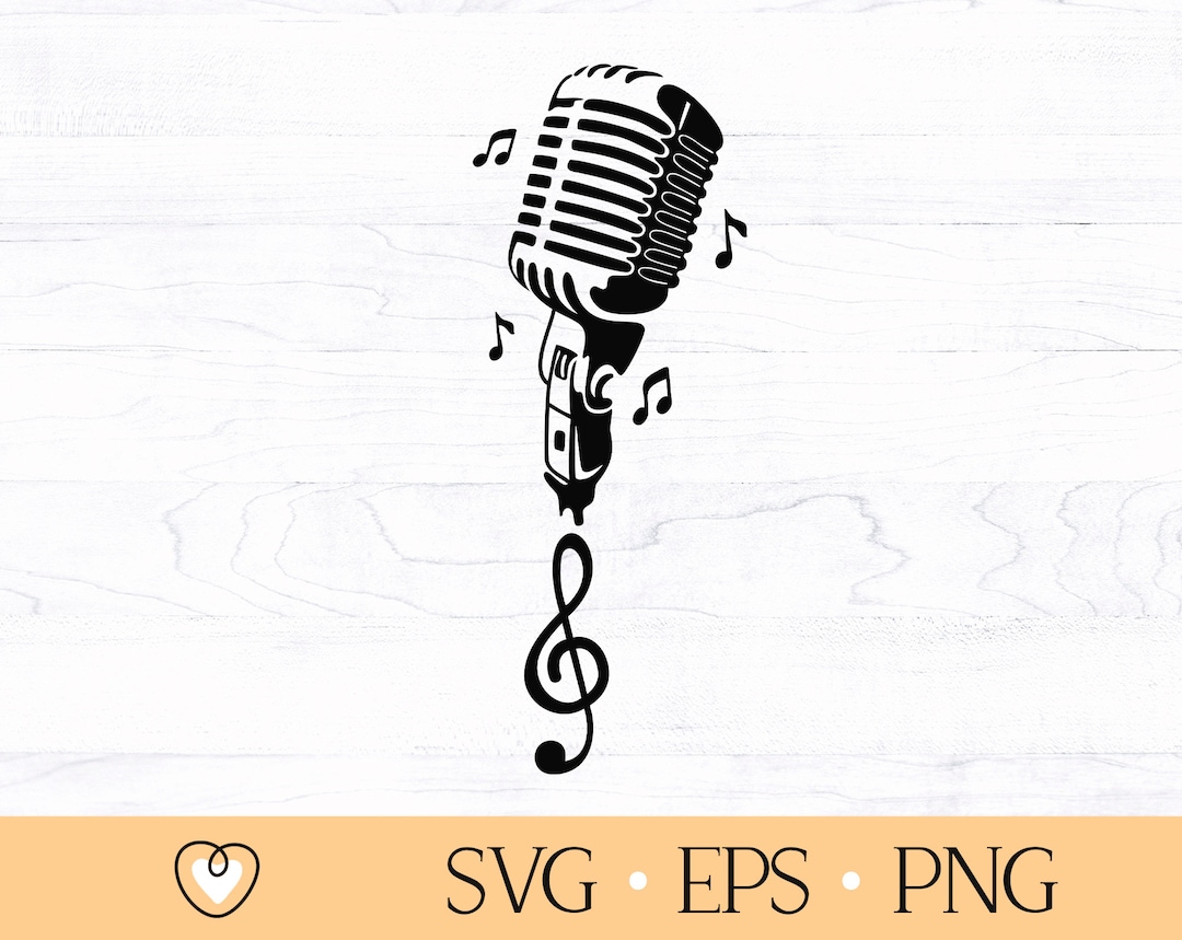 Vintage Microphone Svg, Music Svg, Png File - Etsy