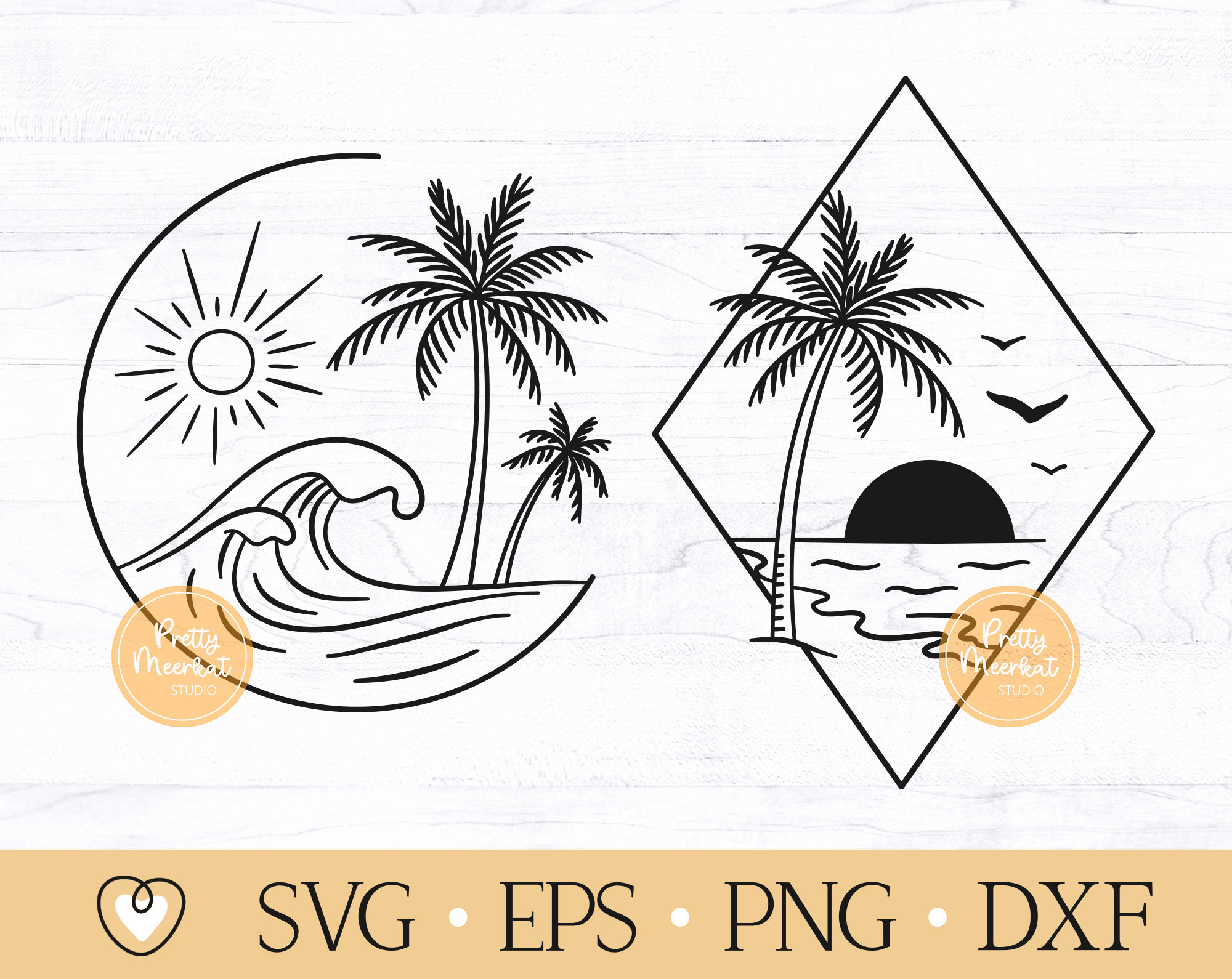 Beach Scene Svg Tropical Island Svg Ocean Svg Palm Tree Svg - Etsy Canada