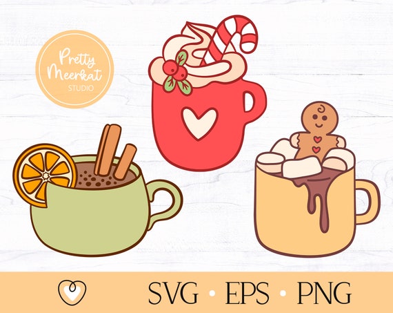 Hot Chocolate Svg 2 Hot Cocoa Svg Christmas Cut File - Etsy