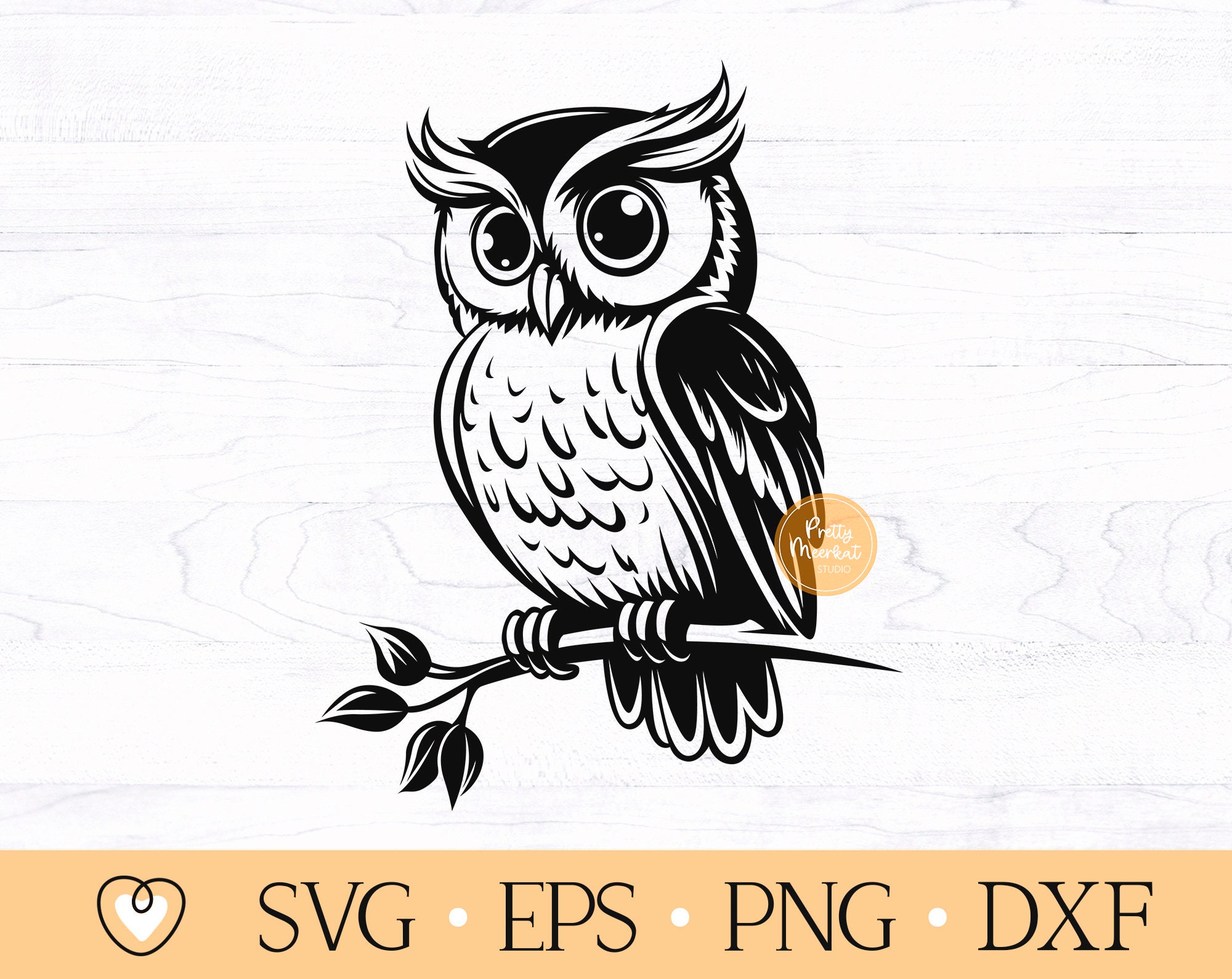 Eule svg, Eule auf einem Ast svg, Eule Clipart, png, dxf - Etsy.de