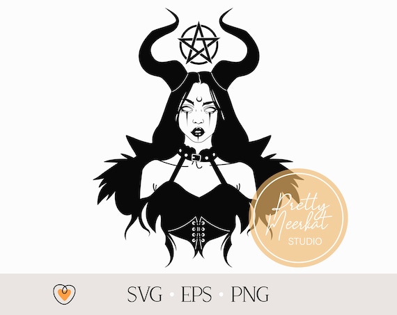 Goth SVG Witch svg Gothic Girl SVG Pagan svg png Dateien | Etsy