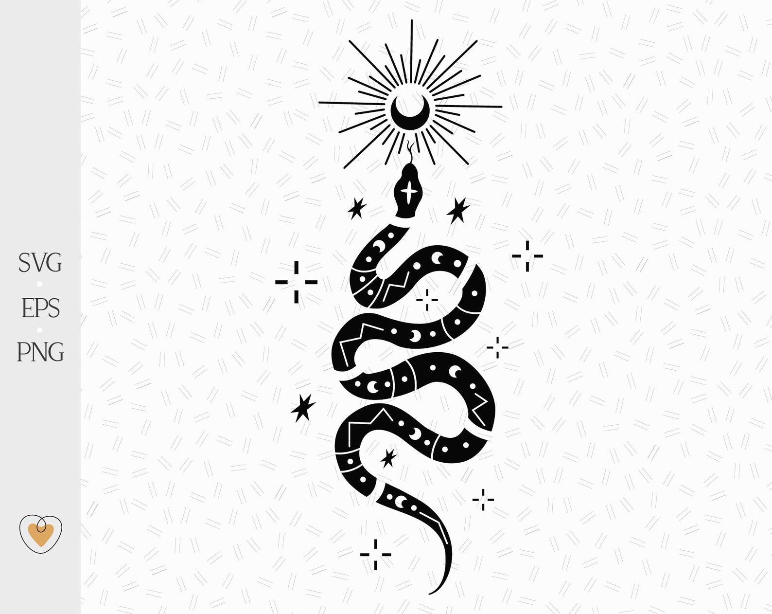 Celestial Snake Svg Boho Svg Witchy Viper Png Svg Files for - Etsy Canada