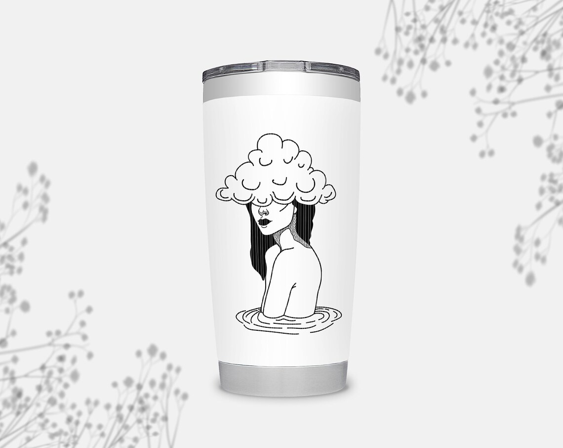 Head in the Clouds Svg Dreamer Svg Woman Svg Minimalist Svg | Etsy