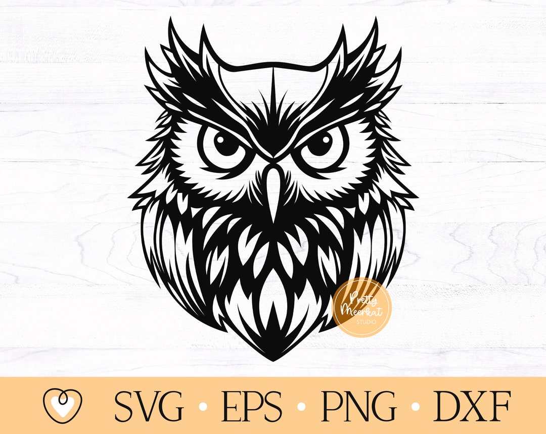 Owl Svg, Owl Head Svg, Owl Clipart, Laser Cut, Cricut Svg, Png, Dxf - Etsy