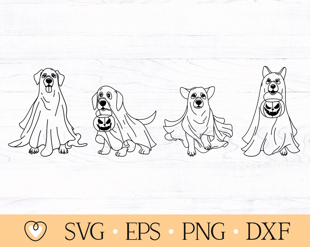 Ghost Dog Svg, Halloween Dog Svg, Spooky Dogs Svg, Png - Etsy