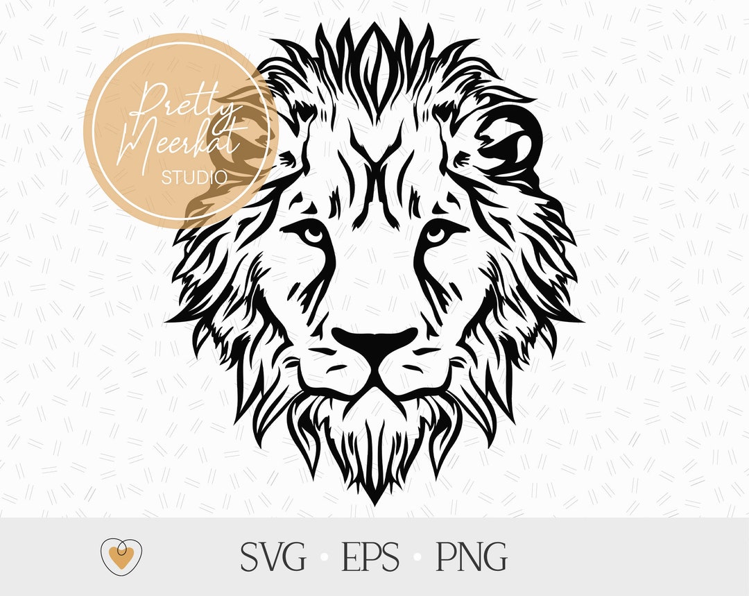 Lion Svg, Lion Face Svg, Png Files - Etsy