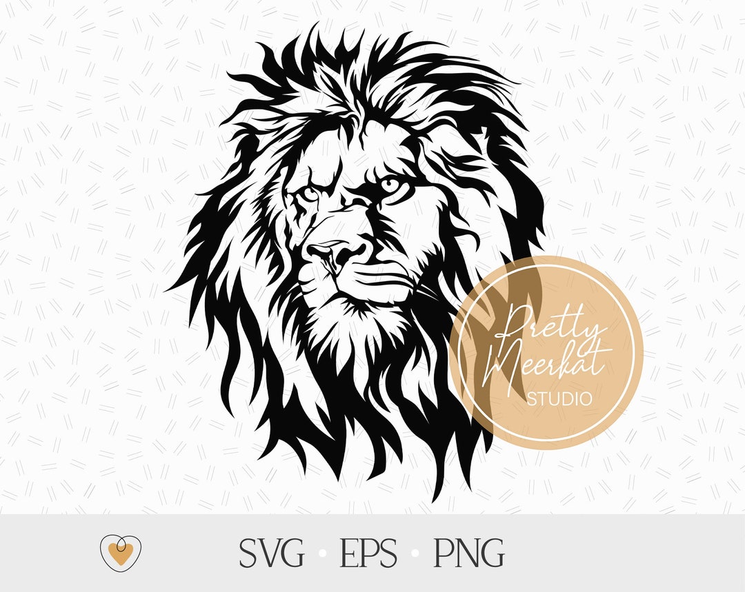 Lion 2 Svg, Lion Face Svg, Png Files - Etsy