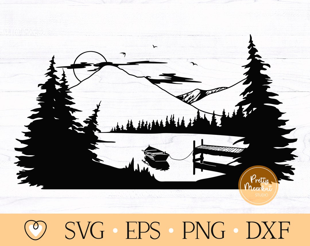 Lake Svg, Lake Life Svg, Lake Scene Svg, Png File - Etsy
