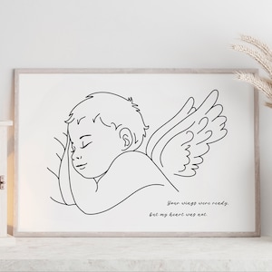 Sleeping Baby Angel Svg, Baby Loss Memorial Svg, Png Files - Etsy