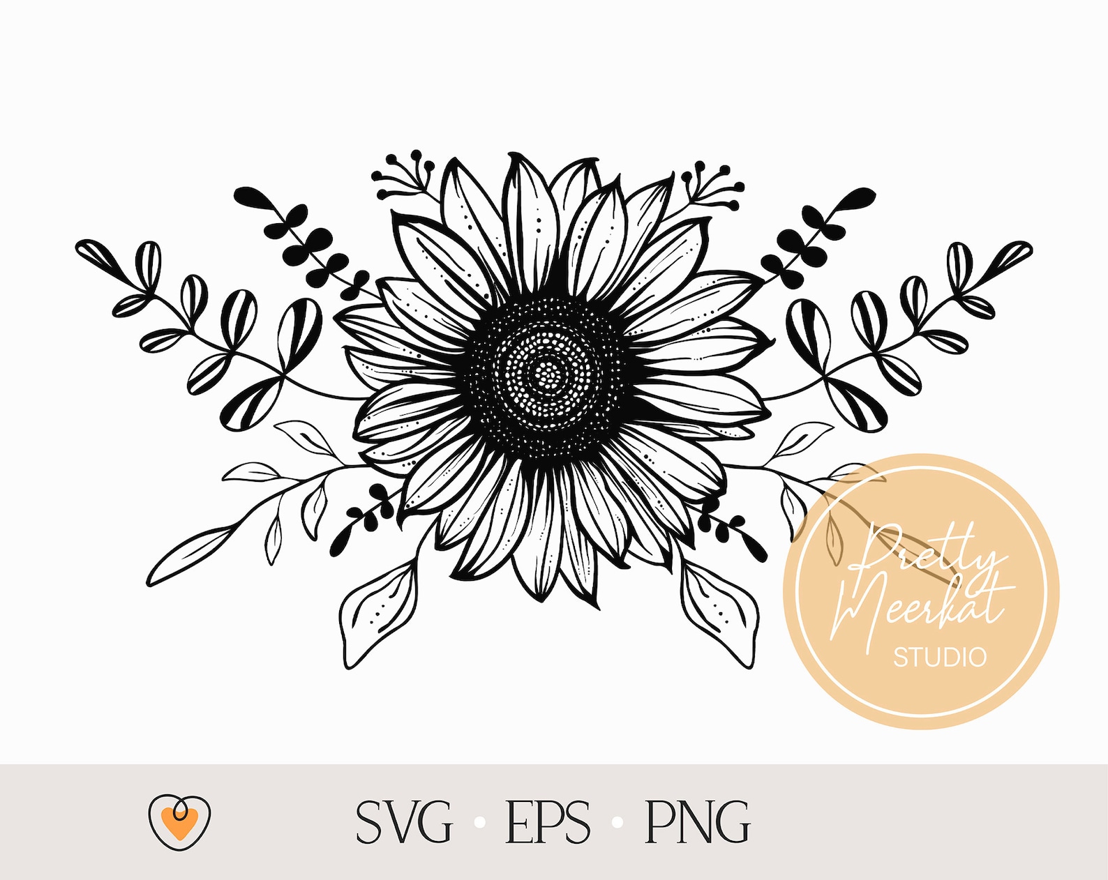 Sunflower Svg Floral Swag Svg Wildflower Svg Instant - Etsy