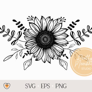 Sunflower Svg, Floral Swag Svg, Wildflower Svg, Instant Download - Etsy