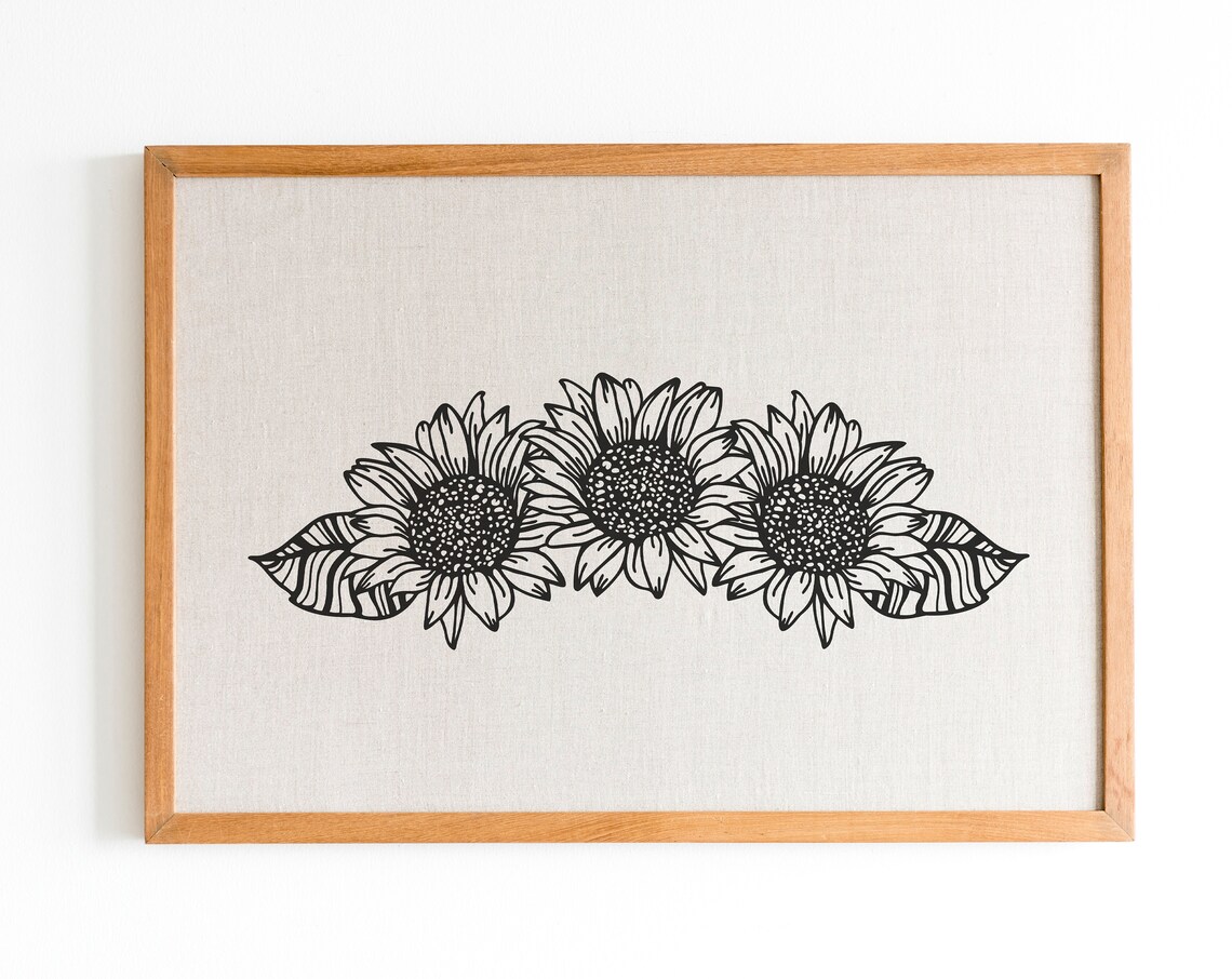 Sunflower Svg Flower Border Svg Sunflower Swag Svg - Etsy