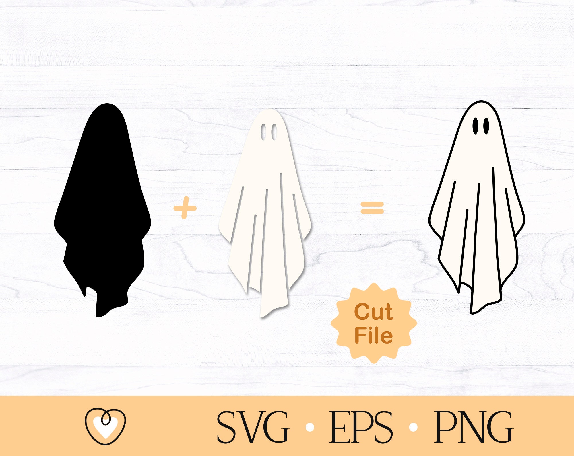 Ghost SVG PNG Halloween Svg Simple Ghosts - Etsy UK