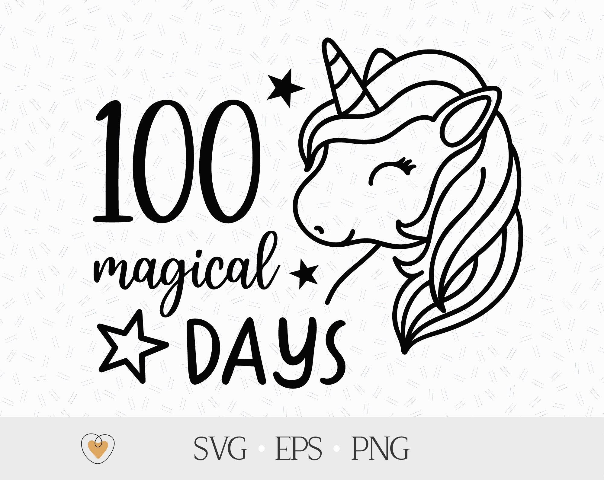 100 Days of School Svg 100 Magical Days Svg Unicorn Svg | Etsy