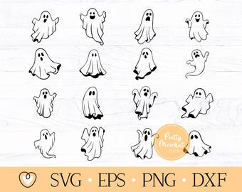 Halloween Ghost SVG Bundle, Ghost Clipart (digital Files) - Etsy