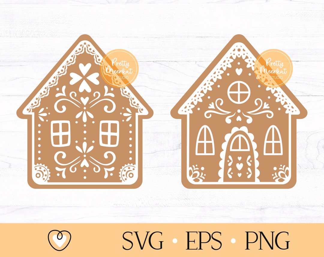 Gingerbread House SVG: Christmas Cut File (digital Files) - Etsy