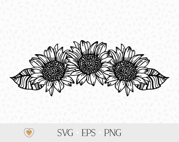 Sunflower Svg Flower Border Svg Sunflower Swag Svg - Etsy