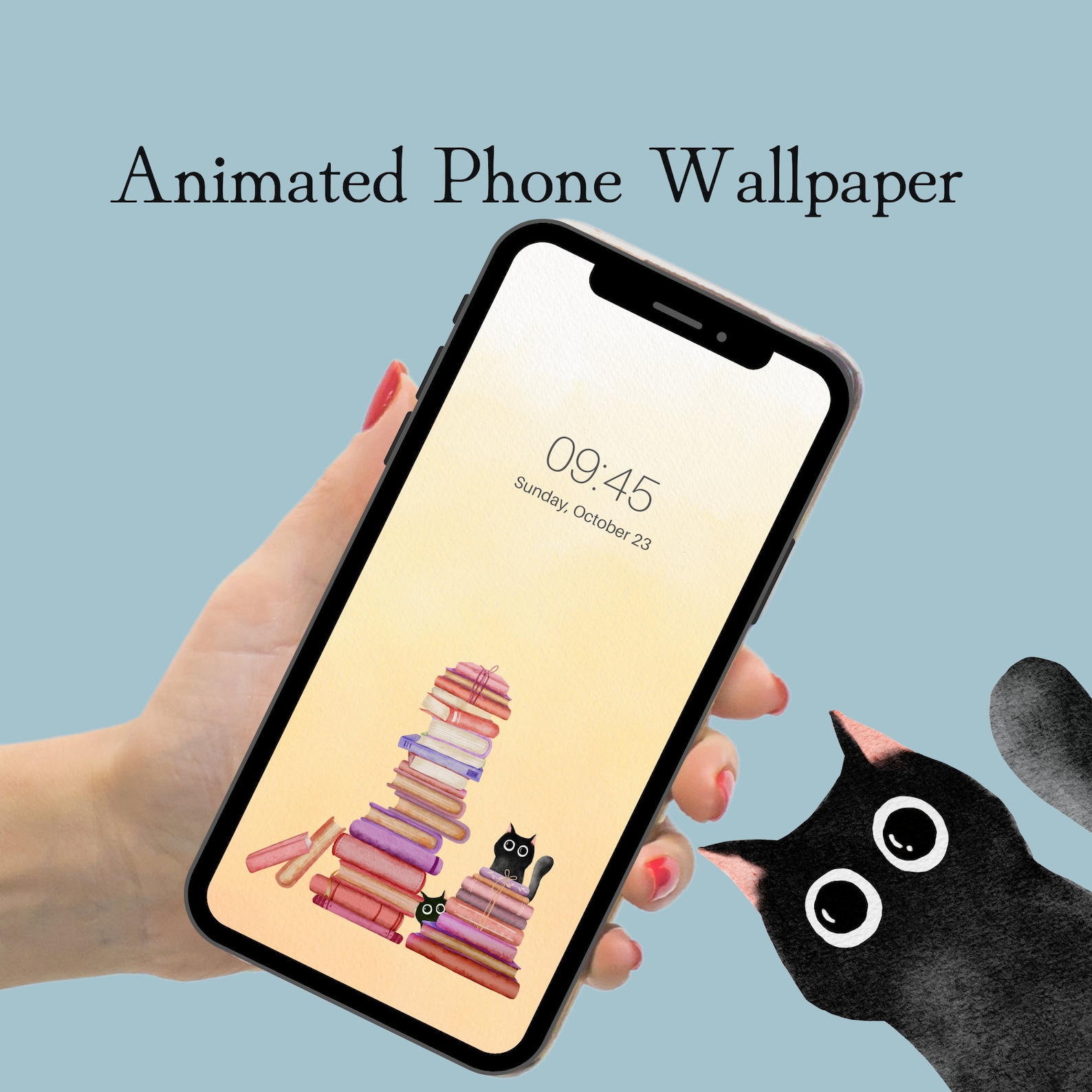 Animated Background, Phone Lock Screen and Home Screen, Cute Cats ...