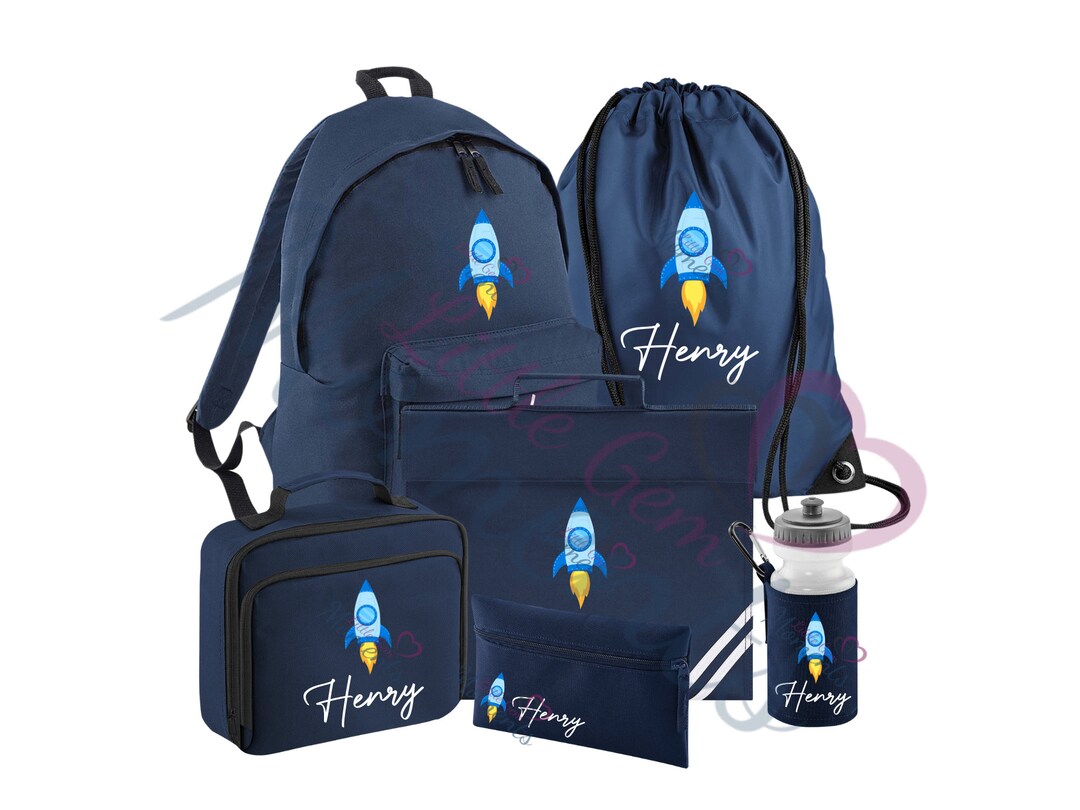 Personalised Rocket Mega Back to School Essentials Bundle. Kids Custom ...