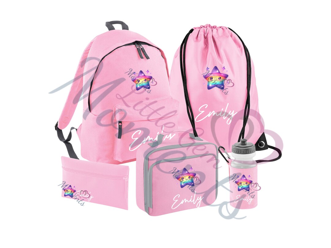 Personalised Rainbow Star Mega Back to School Essentials Bundle. Kids ...